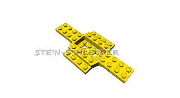 Lego Autobasis 6 x 12 mit 4 x 2 abgesenker Mitte (28324) - Legosteine