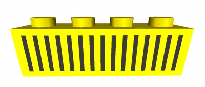 Lego Stein 1 x 4 mit Aufdruck (3010p04) - Legosteine