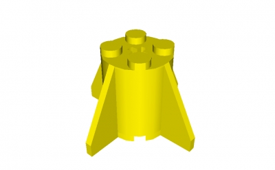 Lego Rundstein 2 x 2 x 2 mit Leitwerk (4591) - Legosteine